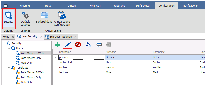Editing Administrator Profiles